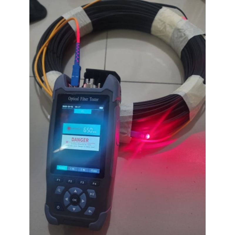 60 Meter Fiber Optic Cable 1 core 1 interspersed installed Patcord ...