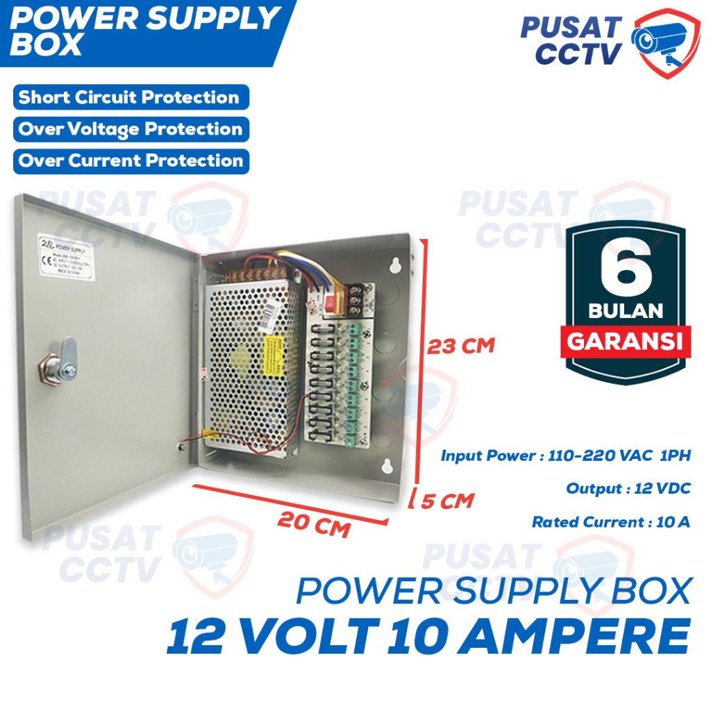 Power Supply BOX 12V 10A, 9 Channel 6 Month Guarantee, PSU BOX 12V 10A ...