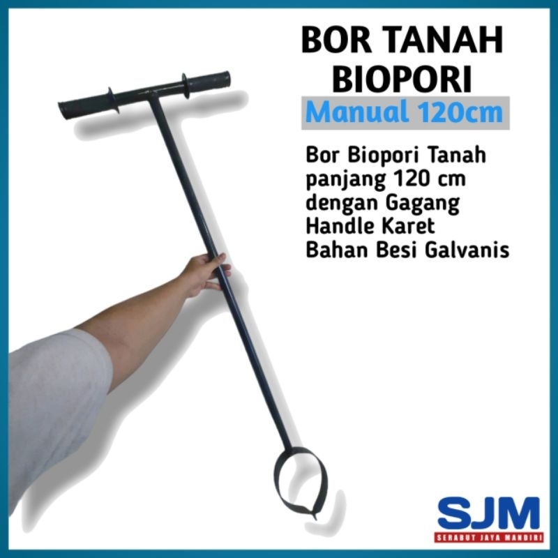 Manual Rotary Soil Drill 120cm Length Rubber Handle Digging Soil ...