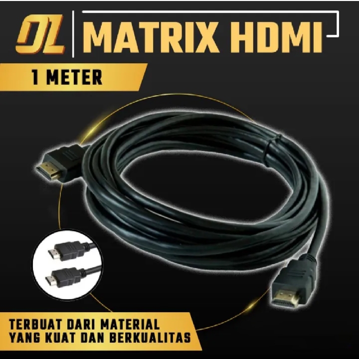 Matrix HDMI to HDMI Cable 1 Meter Parabolic Receiver Cable Original ...