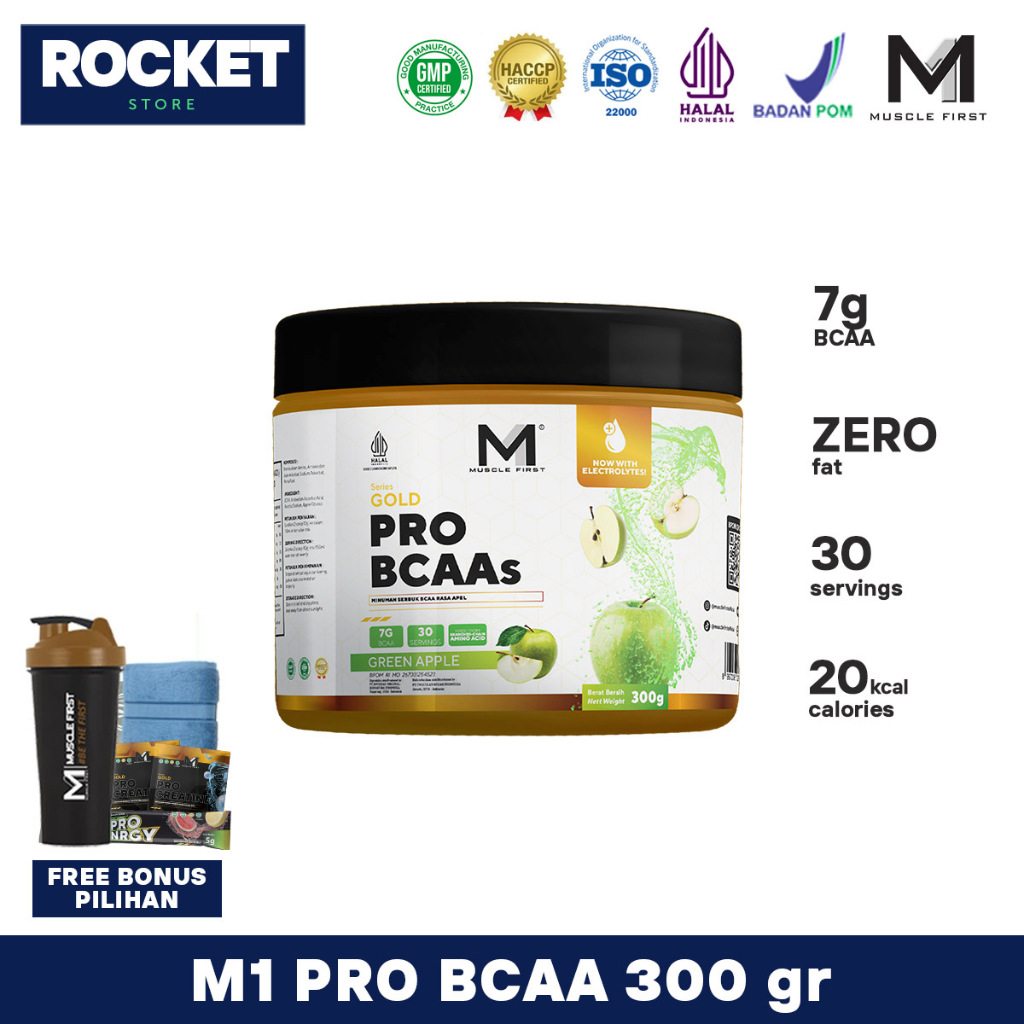 M1 Muscle First PRO BCAA with Electrolytes 300gram/30serving - BCAAs ...