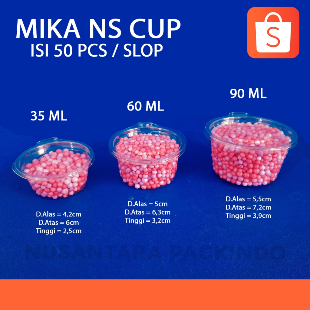 Mika Cup Chili Sauce 35ml 60ml 90ml / Mika Ns Cup (50 Pcs) | Shopee ...