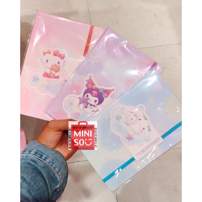 Miniso x SANRIO Hardcover Book A5 with Band Kuromi, Cinnamoroll, Hello ...