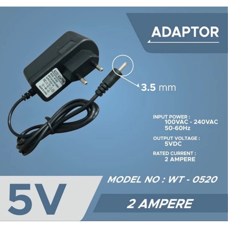 Stb Adapter Tanaka Jurassic T2 New 5V 2A 3.5 mm Jack Adapter CCTV TV ...