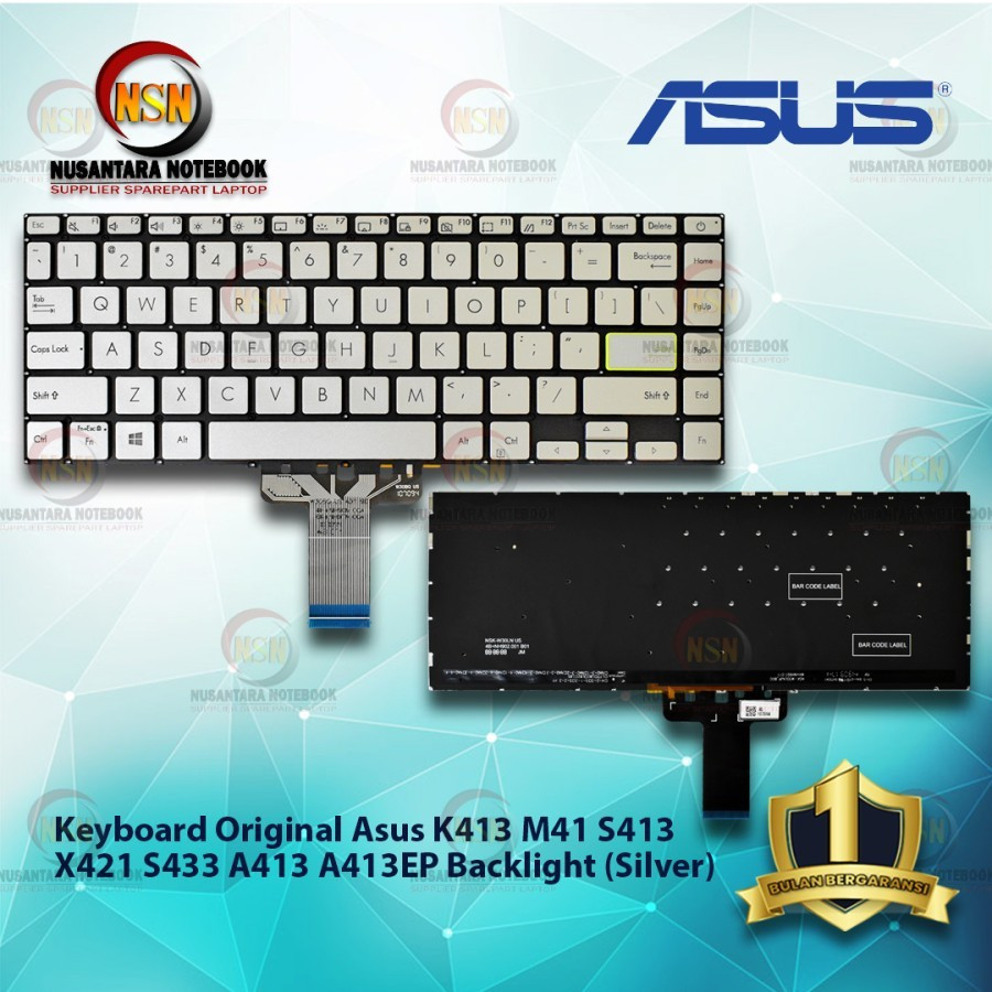 Vivobook E410 E410M Silver Backlight Keyboard | Shopee Philippines