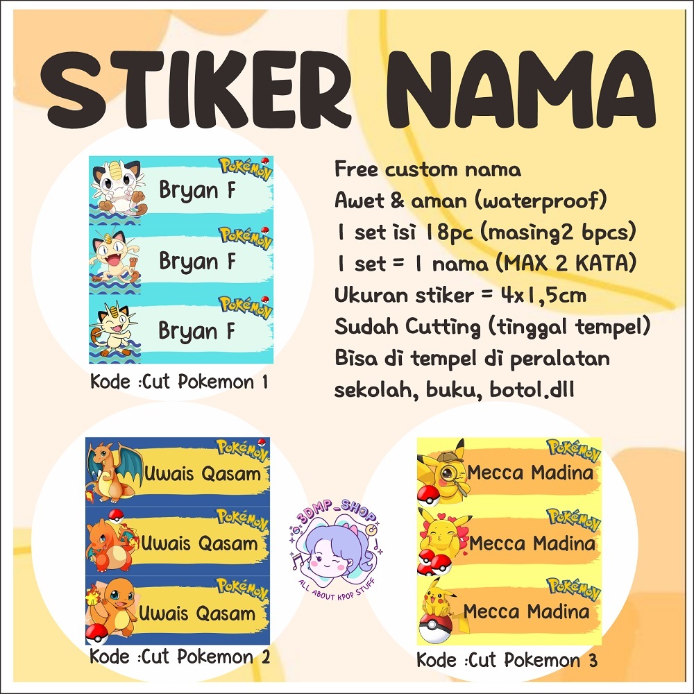 Custom Name Label Stickers Re Cutting Bottle Book For Girls Boys
