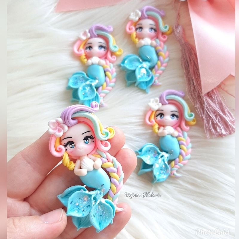 Handmade clay mermaid yellow (1pcs) | Shopee Philippines