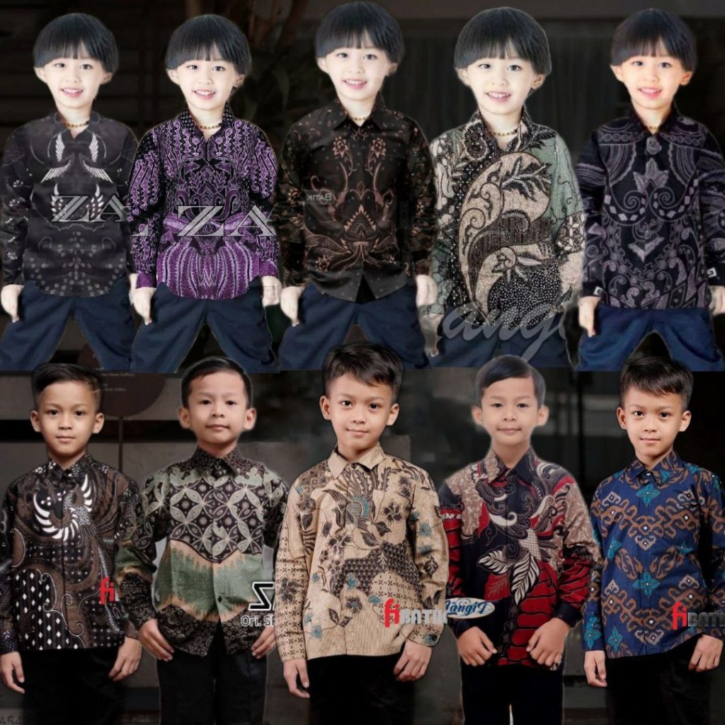 KEMEJA Children's batik Shirts//Children's batik Shirts with Children's ...