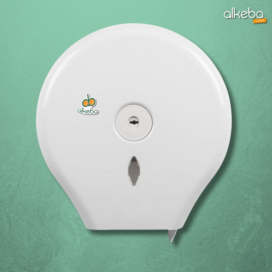 Jumbo Roll Tissue Dispenser JRT White Large Toilet Tissue Roll Holder ...