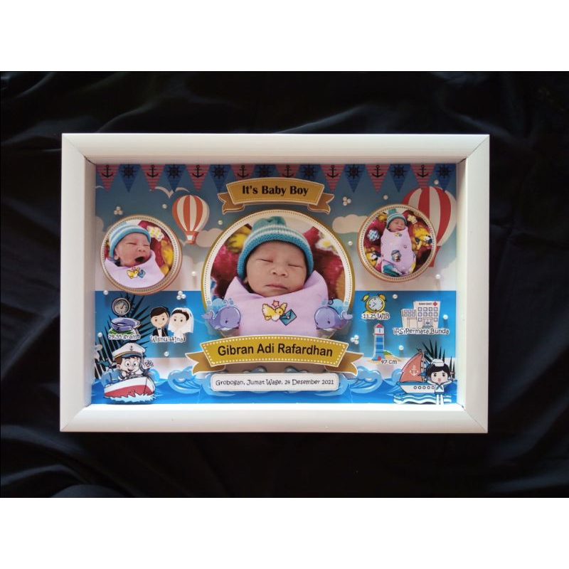 3D Baby Biodata 15R | Baby Bio Frame | Pop Up Biodata | Newborn | Birth ...