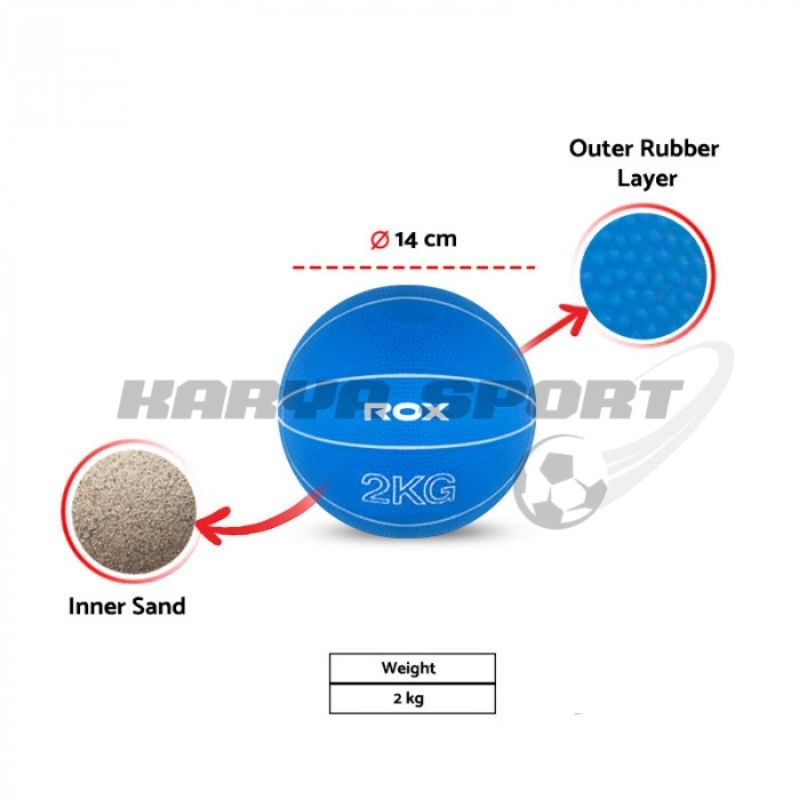Medicine Ball 2KG Fitness Ball ROX Original Practice Ball | Shopee ...