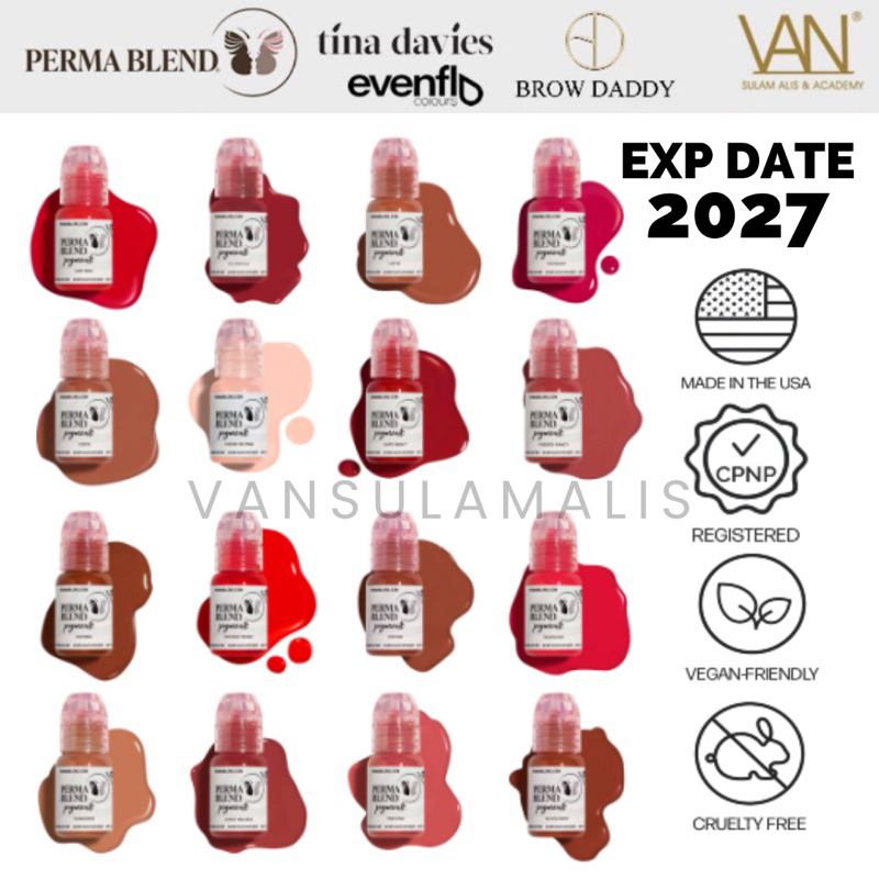 Permablend ALL COLOR TINA DAVIES EVENFLO PIGMENT EYEBROW NEWEST ...
