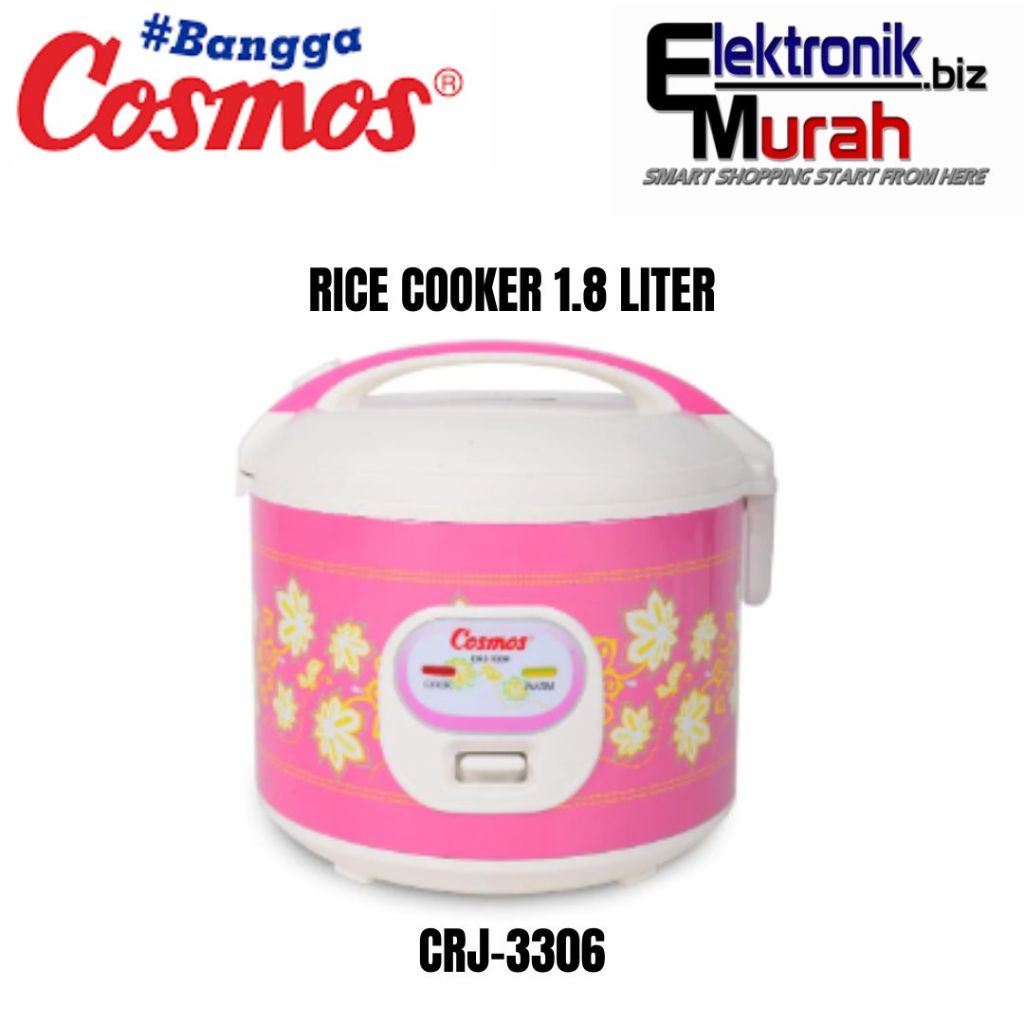 Cosmos CRJ-3306 Rice Cooker 1.8 Liter (Non-Stick) | Shopee Philippines