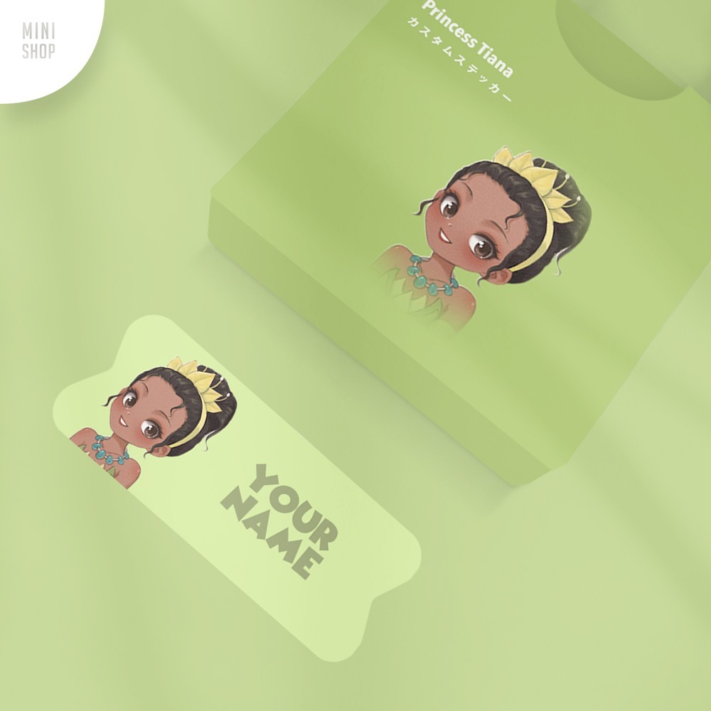 Princess Tiana Custom Waterproof Name Sticker | Shopee Philippines