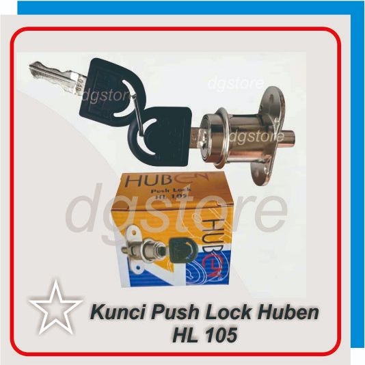 Huben 105 Huben Push Lock Plug Lock, Glass Display Case Lock, Sliding ...
