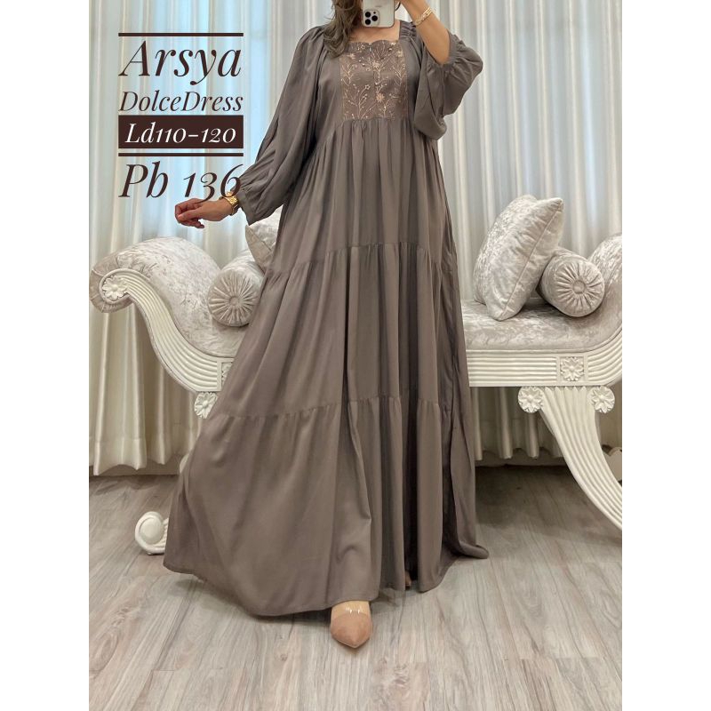 Arsya plain dress with tile combination by dolcedress | Shopee Philippines