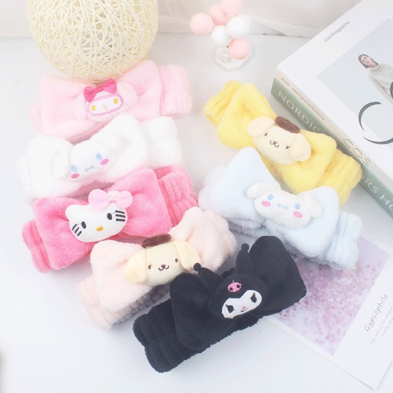 SANRIO MOTIF RIBBON TOWEL BANDANA / CINNAMOROL MELODY KUROMI POMPURIN ...