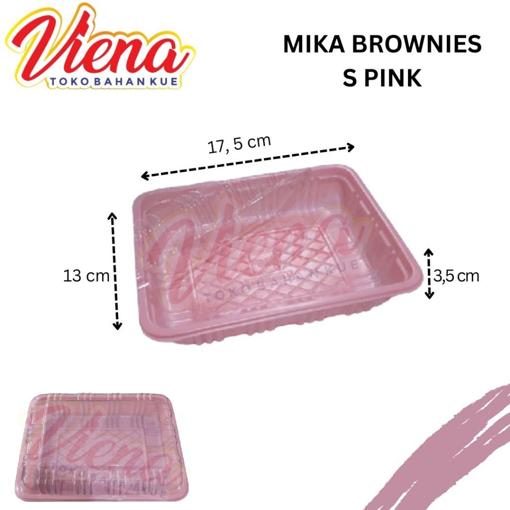 Mika Brownies S Pink base contains 50pcs / Cake Box / Brownies Box ...