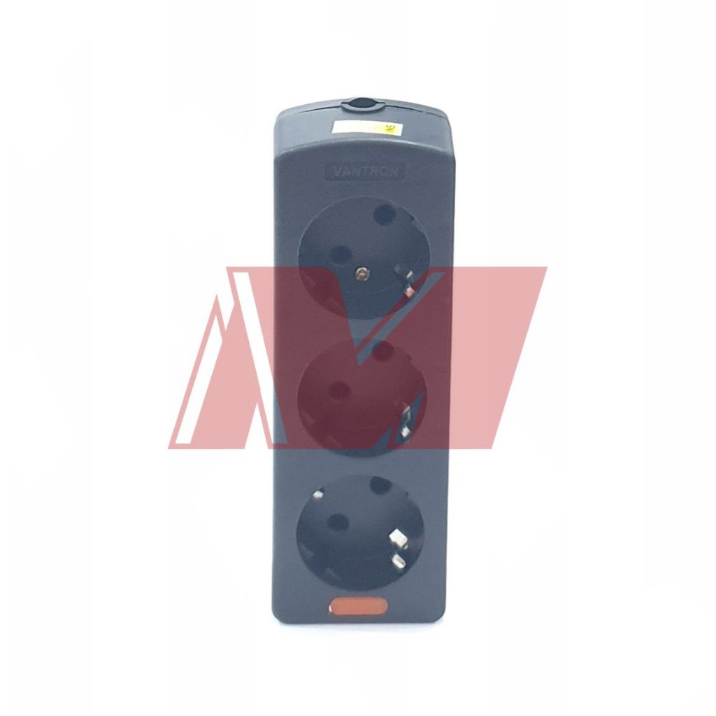 VT 8013 BLACK SERIES 3L Grounded Light Socket 3 Holes BLACK Without ...