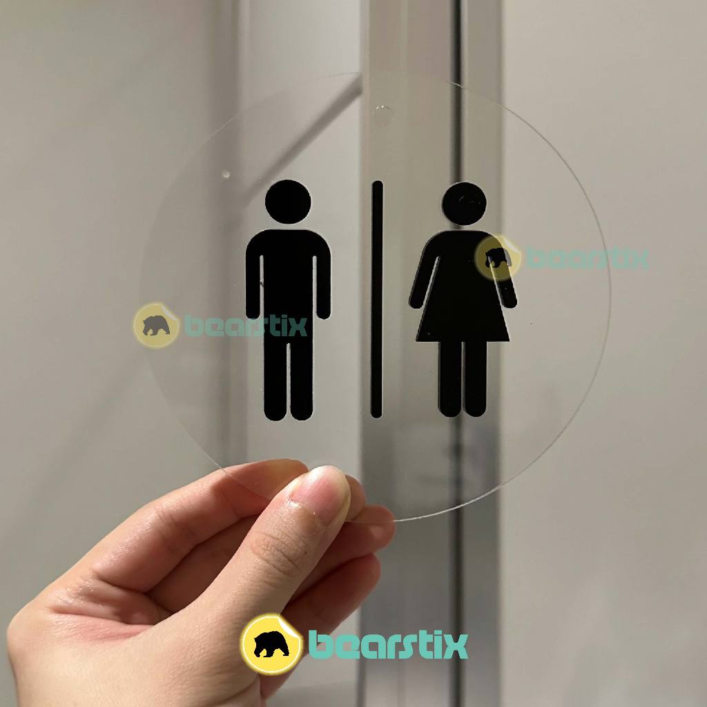 Cafe Embossed Toilet Sign - Restaurant Aesthetic Toilet Acrylic ...