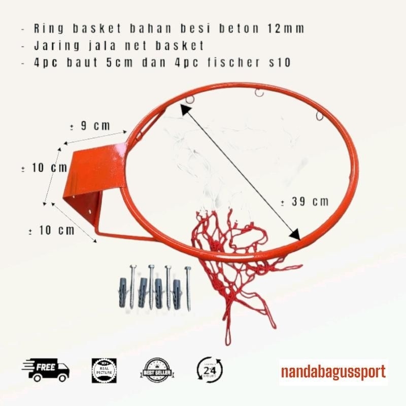 Iron BASKET RING BOLT & NET | Shopee Philippines