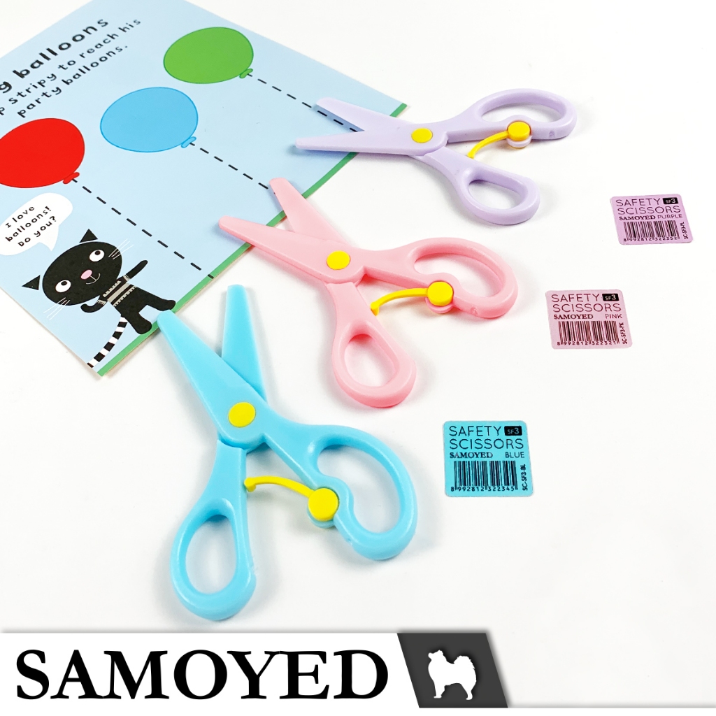 Children's Safe Plastic Scissors / Round Tip / Blunt / Child Safety ...