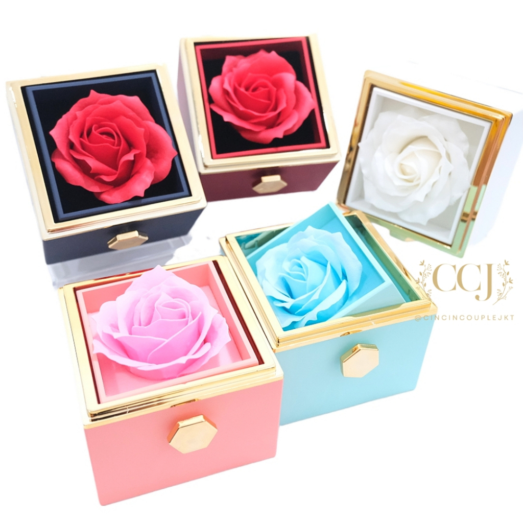 MAWAR Promise RING BOX - HIDDEN JEWELRY | Rose FLOWER RING BOX PRINTED ...