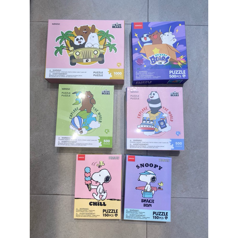 Miniso puzzle/we bare bears puzzle/snoopy puzzle/miniso Toys/Children's ...