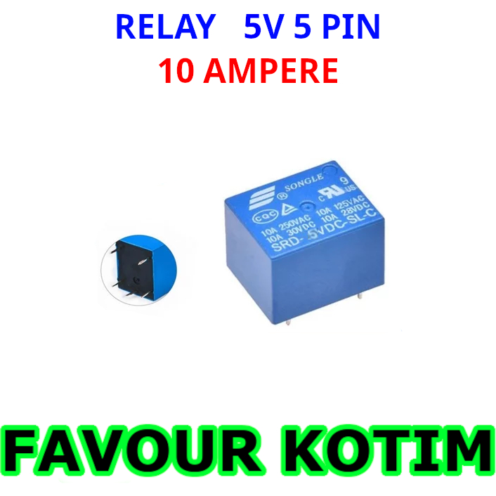 SONGE RELAY 5V 10A SRD-5VDC-SL-C 5 PIN 5P FVKOTIM | Shopee Philippines