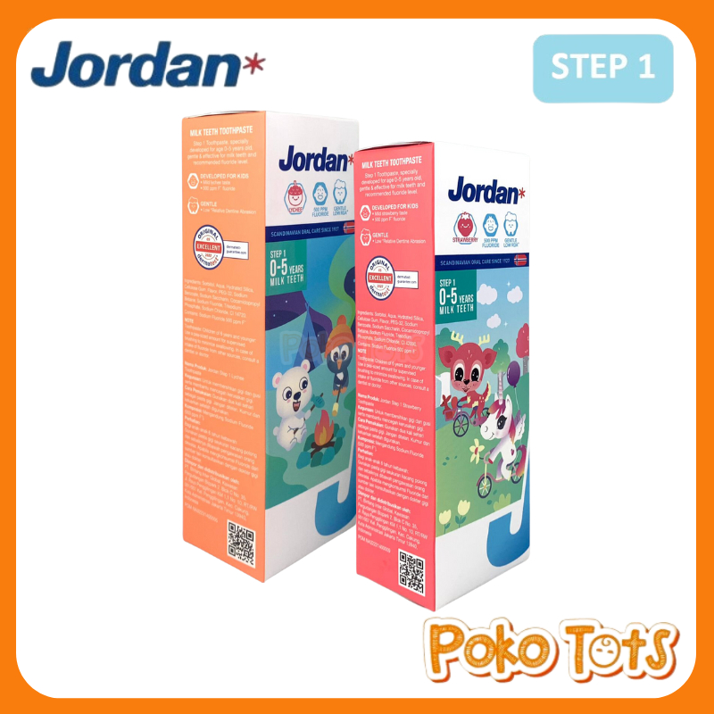 Jordan Oral Care Kids Toothpaste Step 1 75gr Toothpaste For Children ...