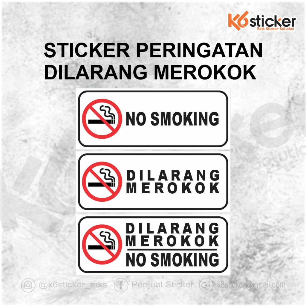No Smoking Sticker / No Smoking Sticker / No Smoking Sticker | Shopee ...