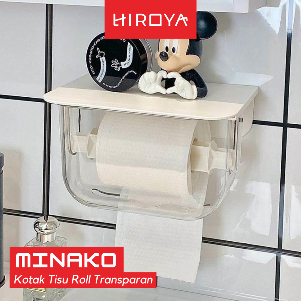【HIROYA】MINAKO Easy Tissue Roll Box Aesthetic Tissue Roll Container and ...