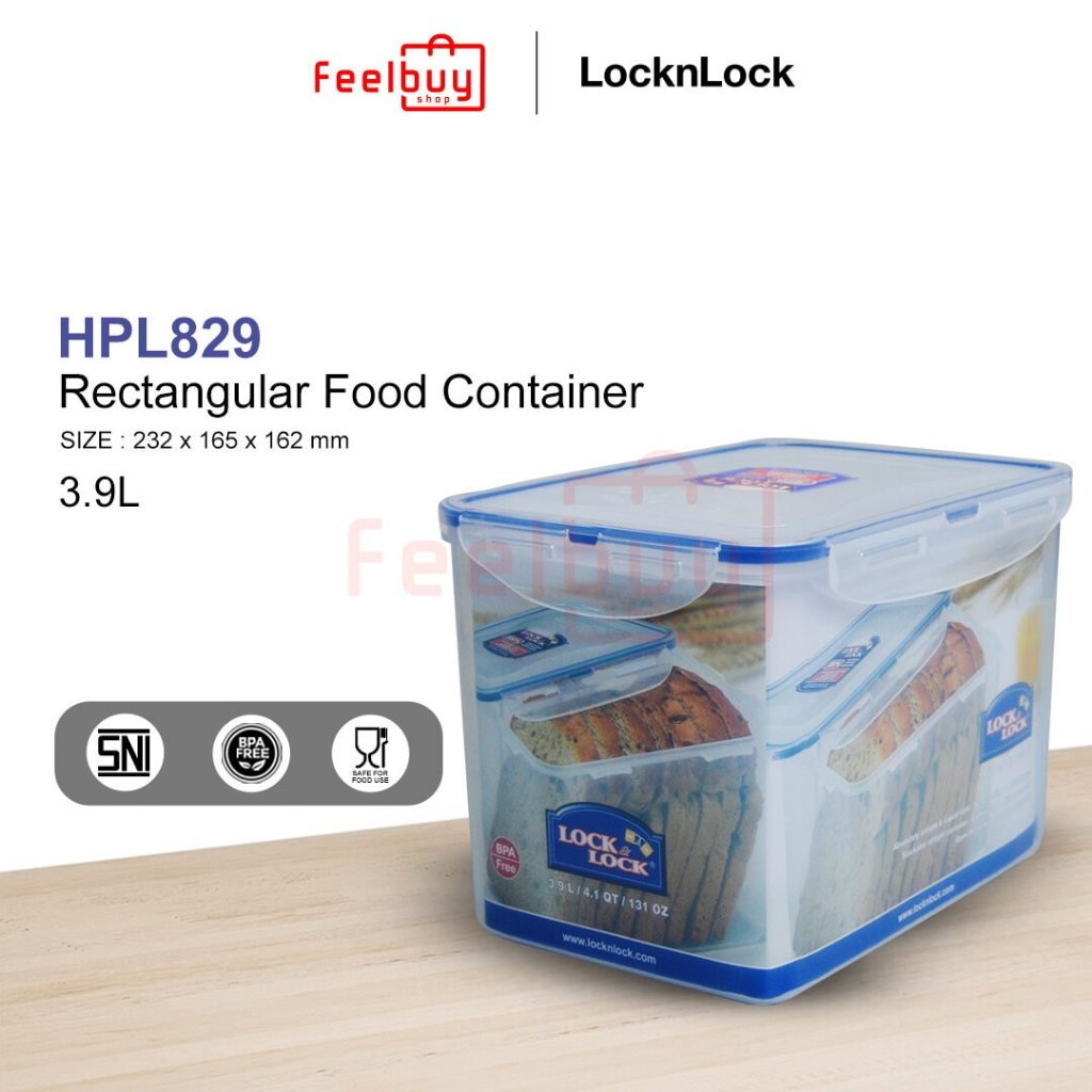 Locknlock Rectangular Food Container 3.9L HPL829 | Shopee Philippines