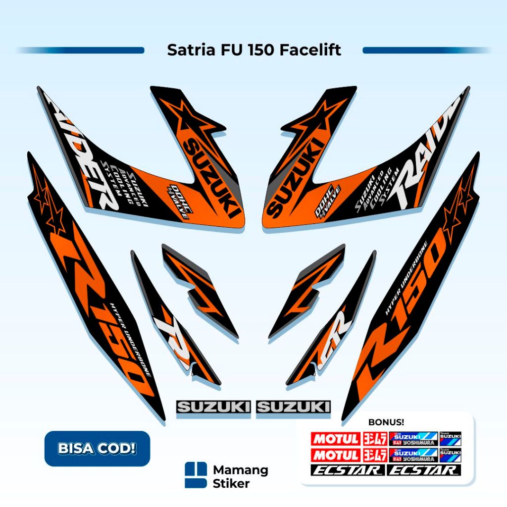 Satria FU Facelift Striping Variations (1) Custom Type S Raider ...