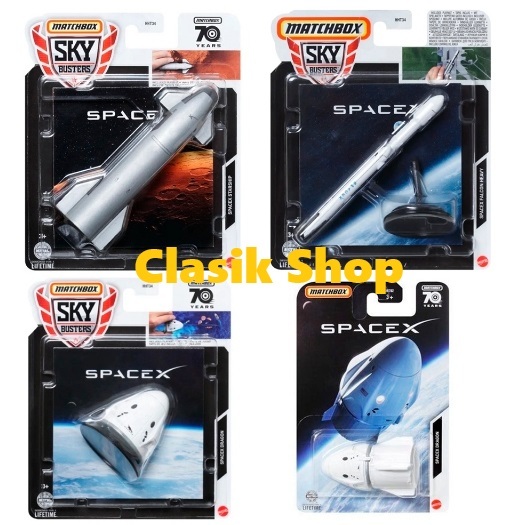 Matchbox Sky Busters Space-X Starship Dragon Falcon Heavy Spacex | Shopee Philippines