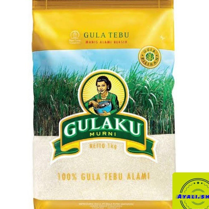 PUTIH Yellow sugar 1 kg/ White sugar 1 kg/ GULAKU 1 kg packaging ...