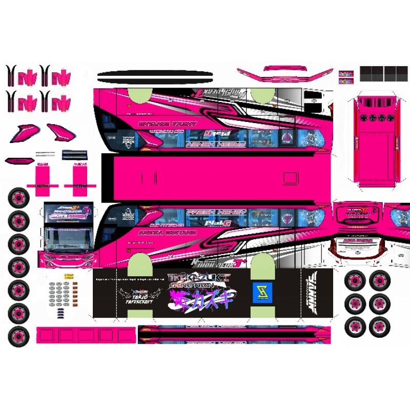Papercraft bus Sheets Assorted Stars javas queen sabalong Talents 50th ...