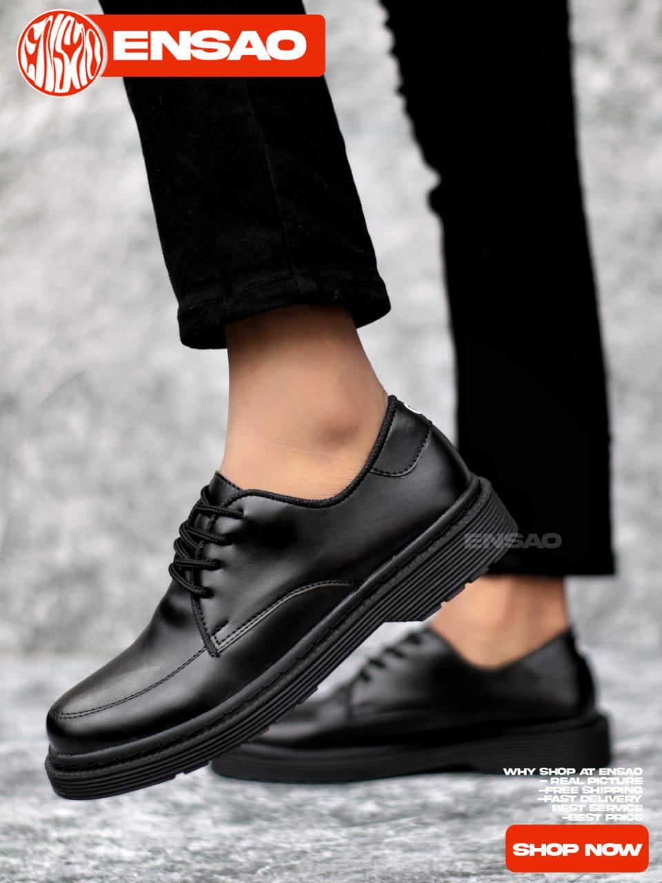 Docmart Formal Shoes Men's Fullblack Work Loafers | Shopee Philippines