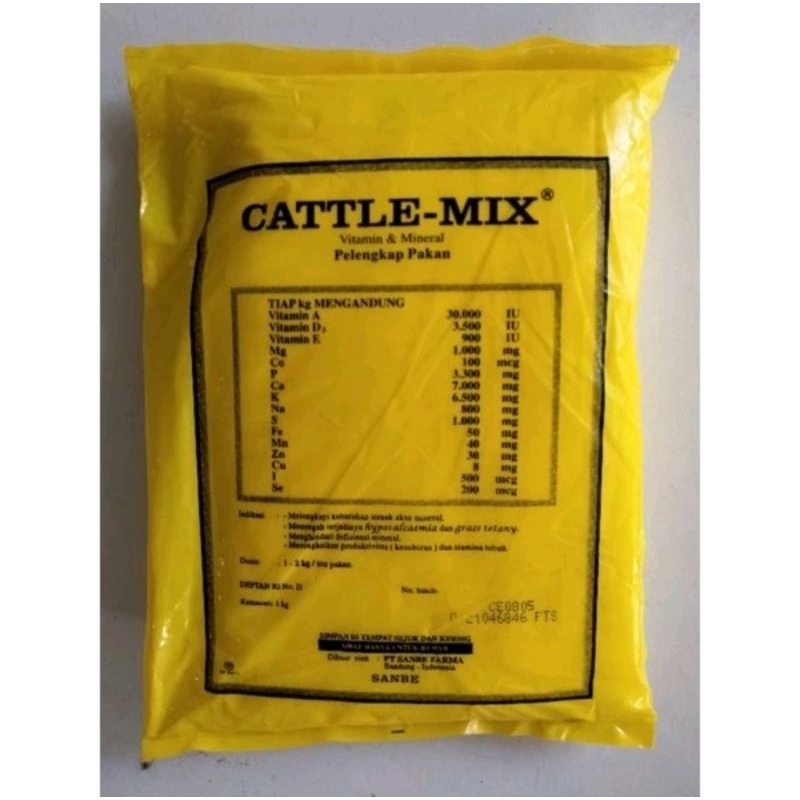 Cattle mix 1kg Premix Vitamins and Minerals for Fattening Cattle, Goats ...