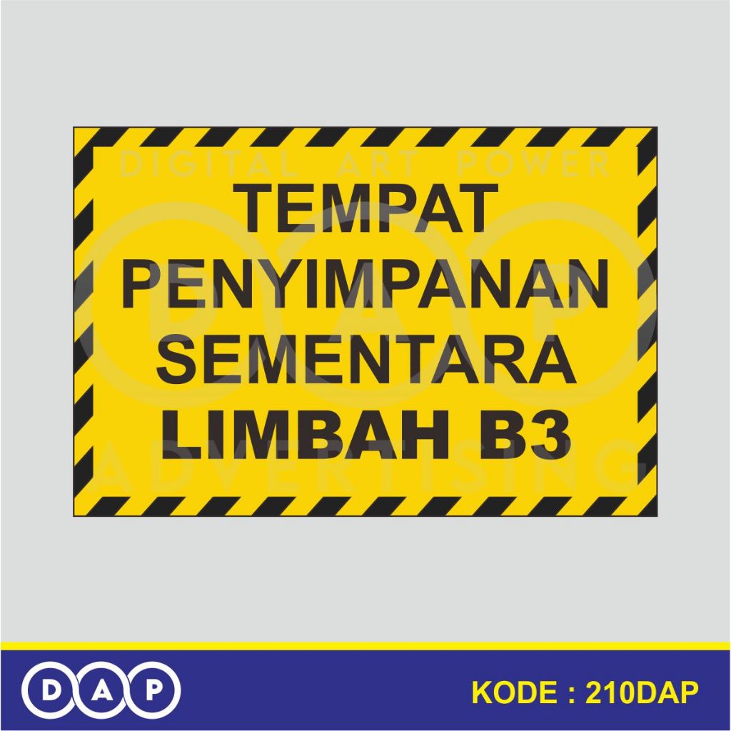 210 - B3 Waste Temporary Storage Sticker - 30 X 20 CM - VYNIL - Best ...