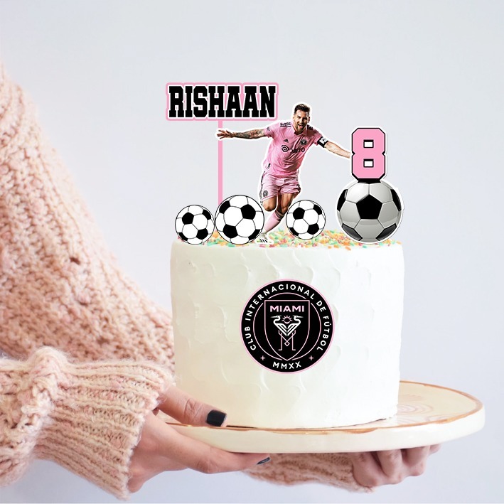 Inter Miami Messi Football Club - Birthday Cake Topper / Birthday Cake ...