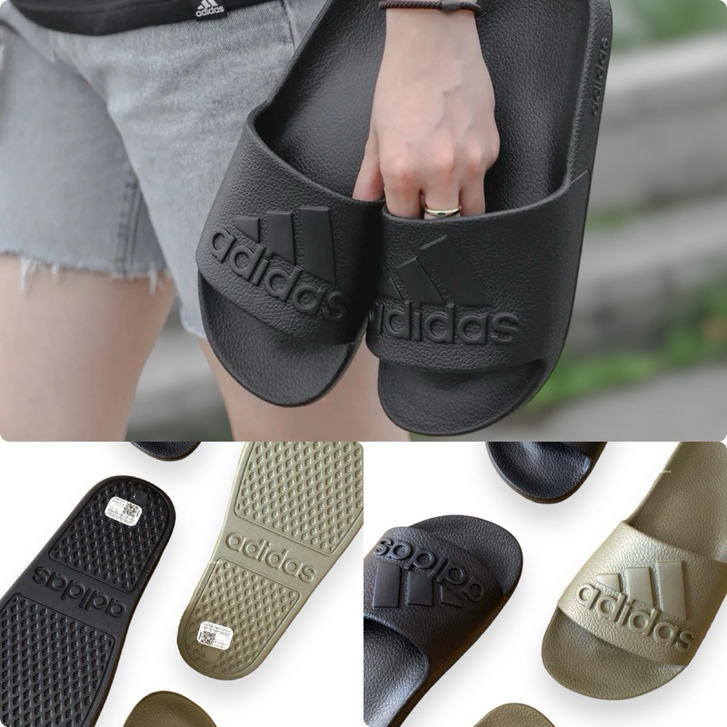 Adidas Adilette Aqua Core Black IF7371/Olive Strata Slippers IF7372 ...