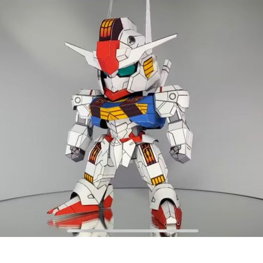 Anime GUNDAM PAPERCRAFT Miniature ACTION FIGURE DIY Hand Paper Crafts ...