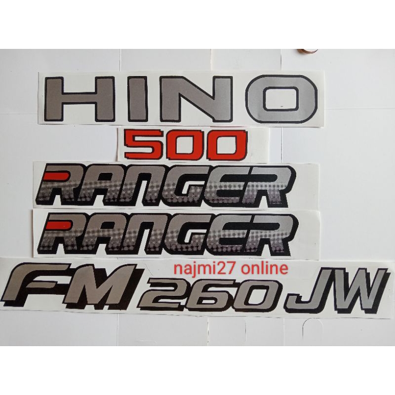 Striping HINO LOHAN/ HINO 500 RANGER FM260JW car stickers | Shopee ...