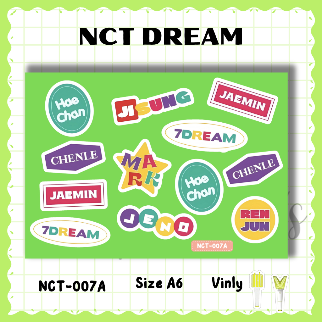 Nct Dream 127 WayV Wish Kpop Logo Nctzen Sijunie Aesthetic Cute Sticker ...