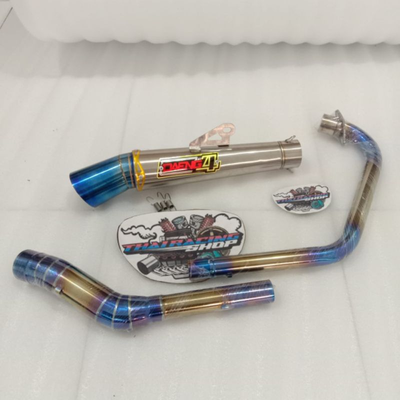 Daeng sai4 conical open Spec exhaust for tmx 125 155 raider 150 rusi tc ...