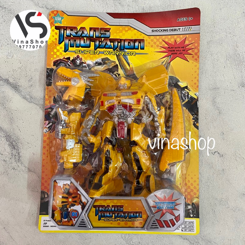 St2477 Robot Dino Release Robot Trans Mutation Super Warrior | Shopee ...