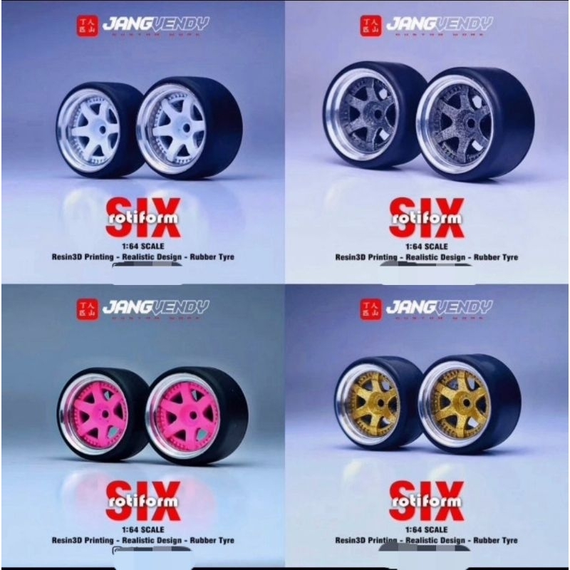 Jv wheels Rotiform SIX Diecast Rubber Tires | Shopee Philippines