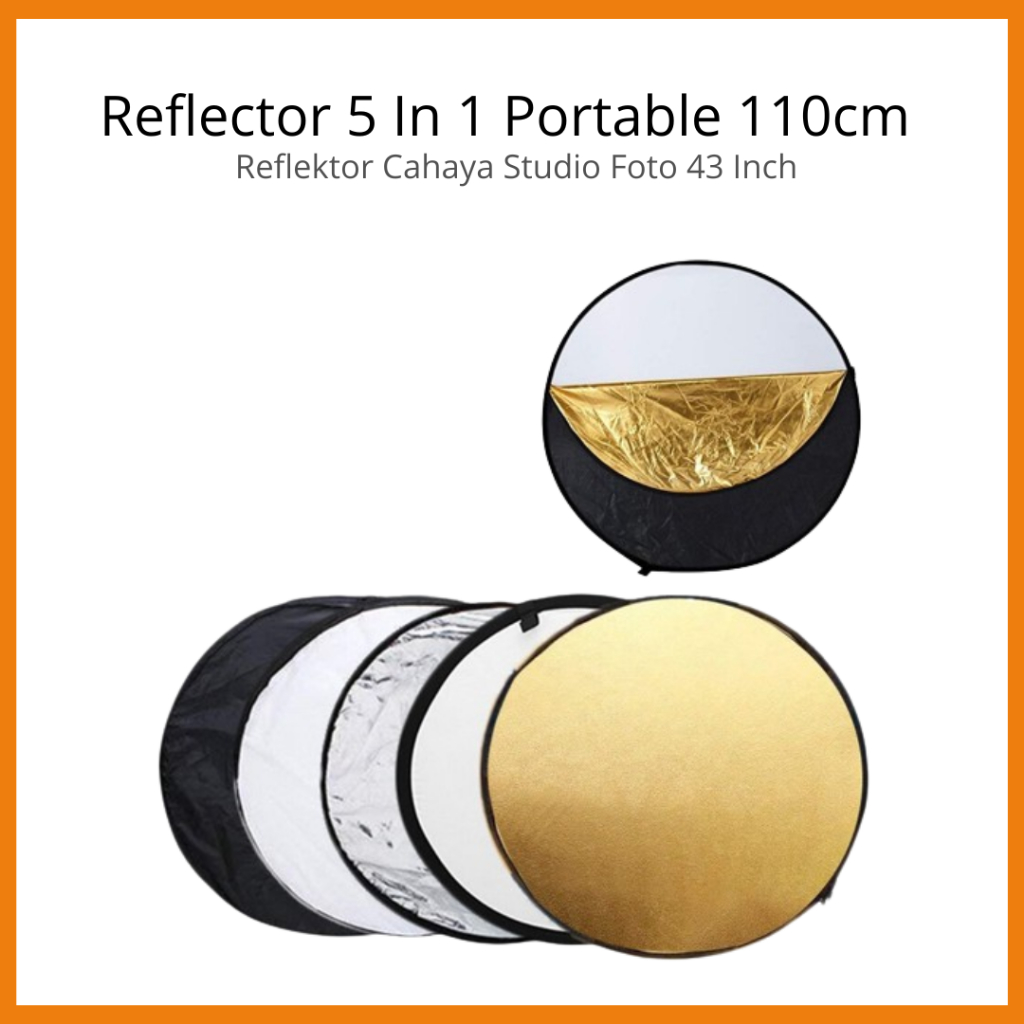 CAHAYA Reflector 5 In 1 Portable 110cm - 43 Inch Photo Studio Light ...