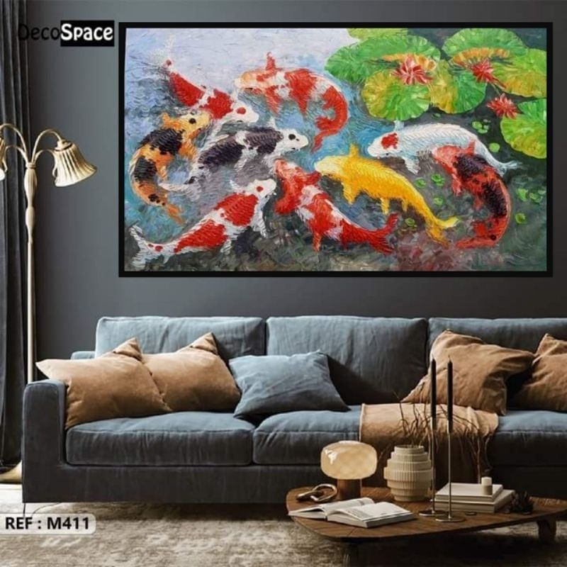 HIASAN DINDING Canvas Painting/Wall Painting/Abstract Painting ...